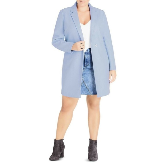 City Chic | Jackets & Coats | City Chic Xl22 Powder Blue Winter Coat ...